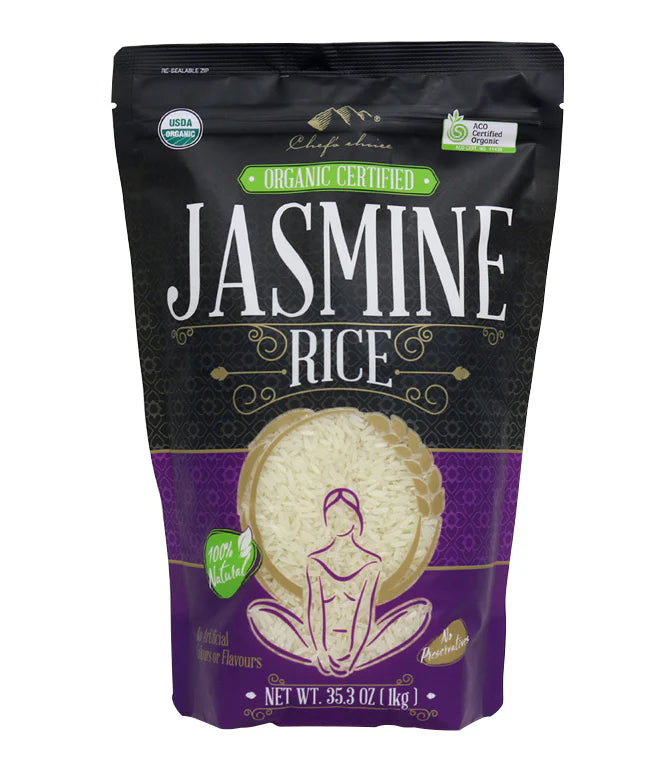 Chef's Choice Organic Jasmine Rice 1kg – Camberwell Wholefoods