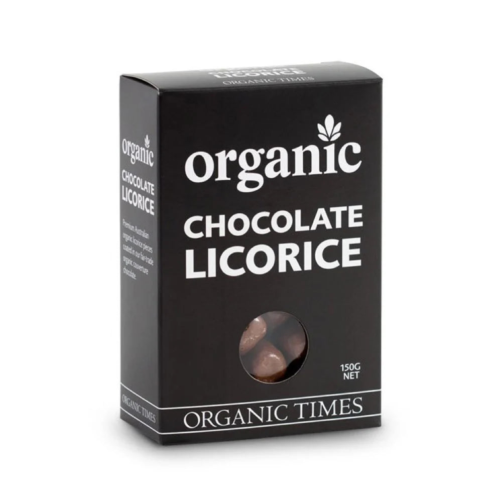 Organic Times Organic Milk Chocolate Licorice 150g – Camberwell Wholefoods