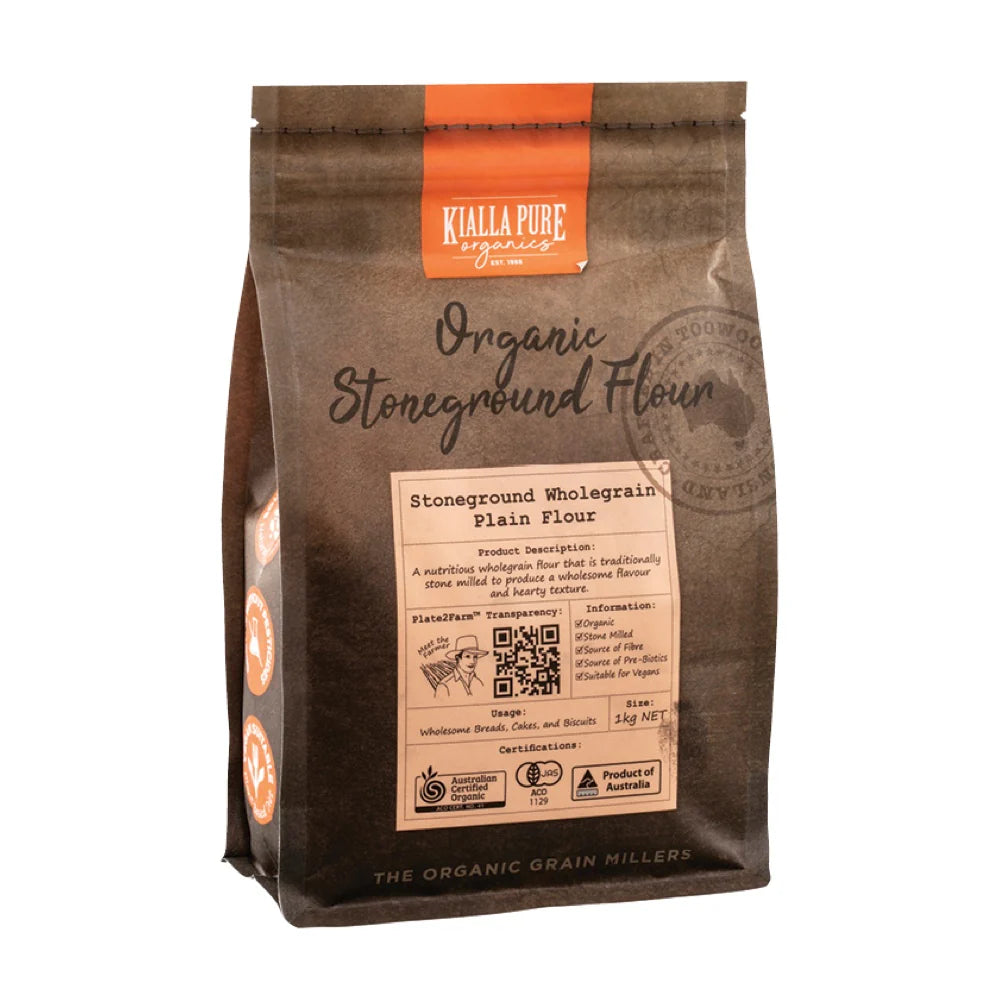 Kialla Pure Organic Stoneground Wholegrain Flour 1kg – Camberwell ...